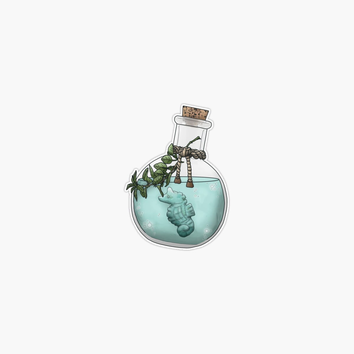 Onim Potion Of Underwater Breathing - Fantasy Potion Bottle Sticker ...