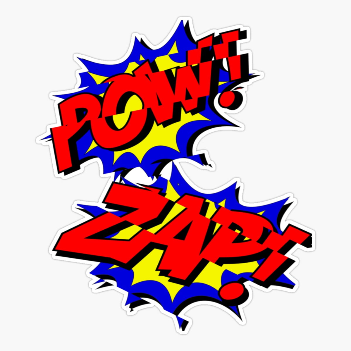 Onim Pow! Zap! Sticker, Phone Decal Water Bottle Stickers Car Decals ...