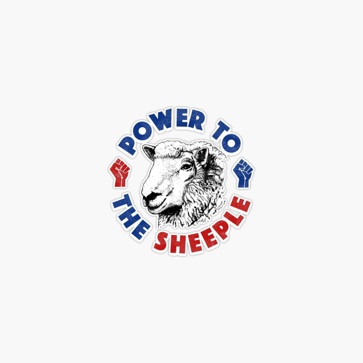 Onim Power To The Sheeple Sticker, Phone Decal Water Bottle Stickers ...