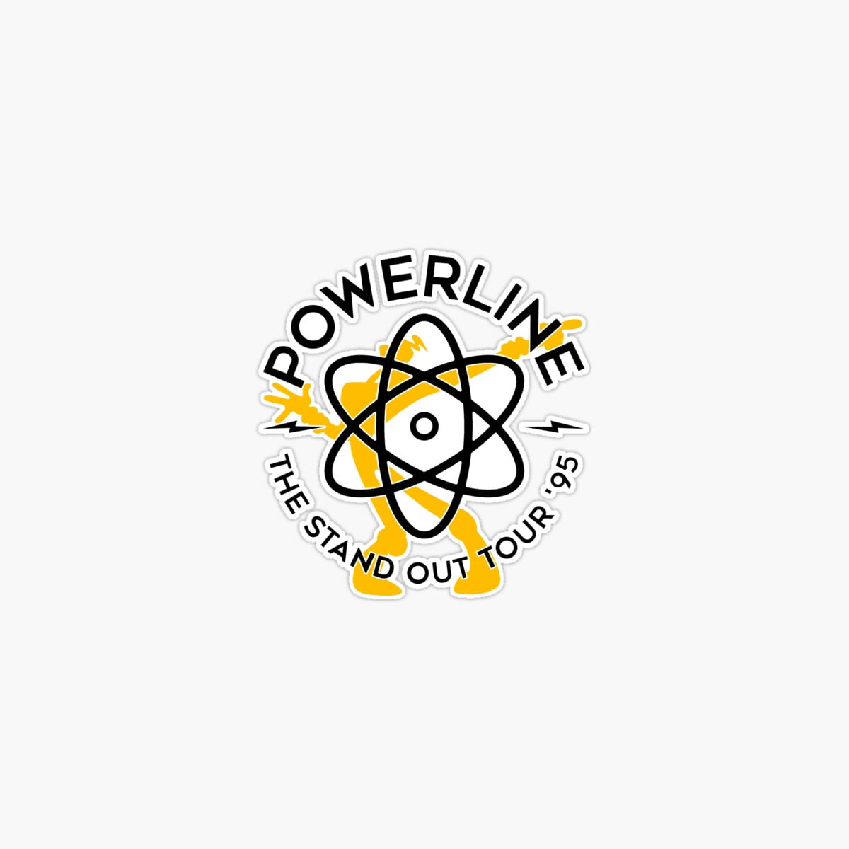 Onim Powerline - Black Tour Logo Sticker, Phone Decal Water Bottle ...