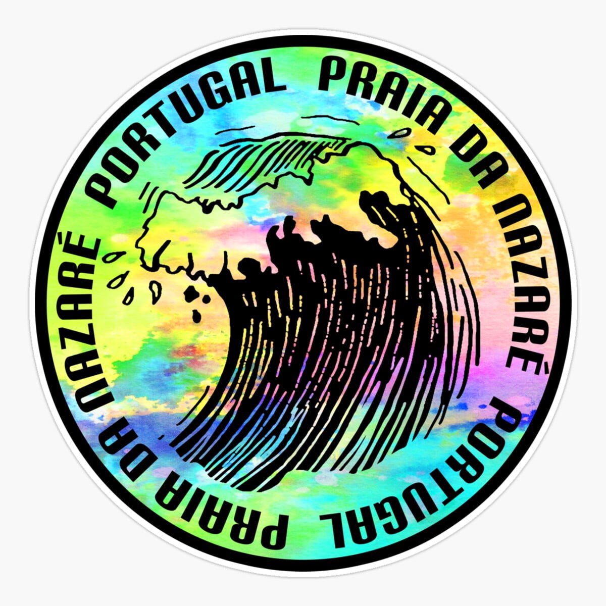 Onim Praia Da Nazaré Portugal Beach Surfing Surfer Surf Sticker, Phone ...