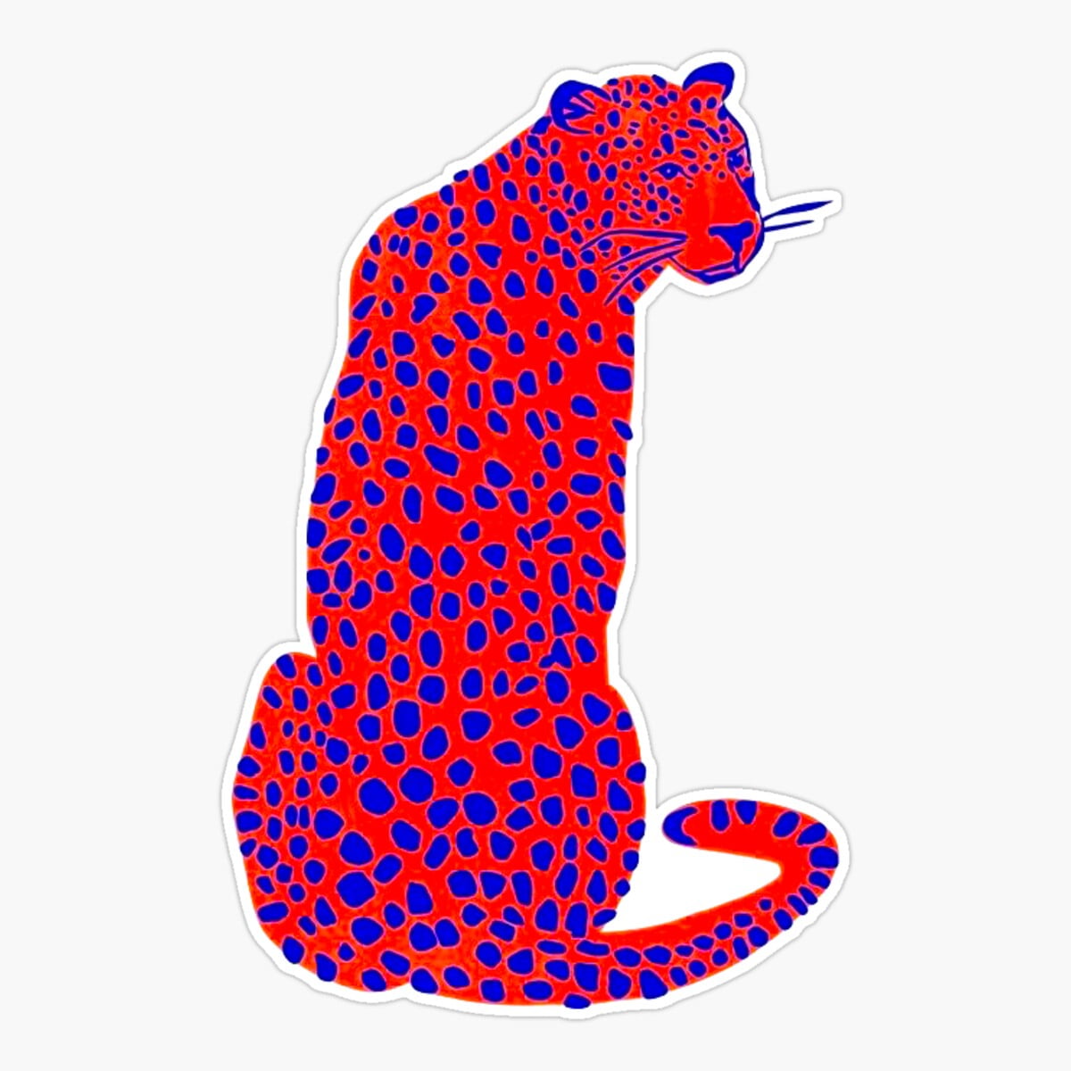 Onim Preppy Cheetah Sticker, Phone Decal Water Bottle Stickers Car ...