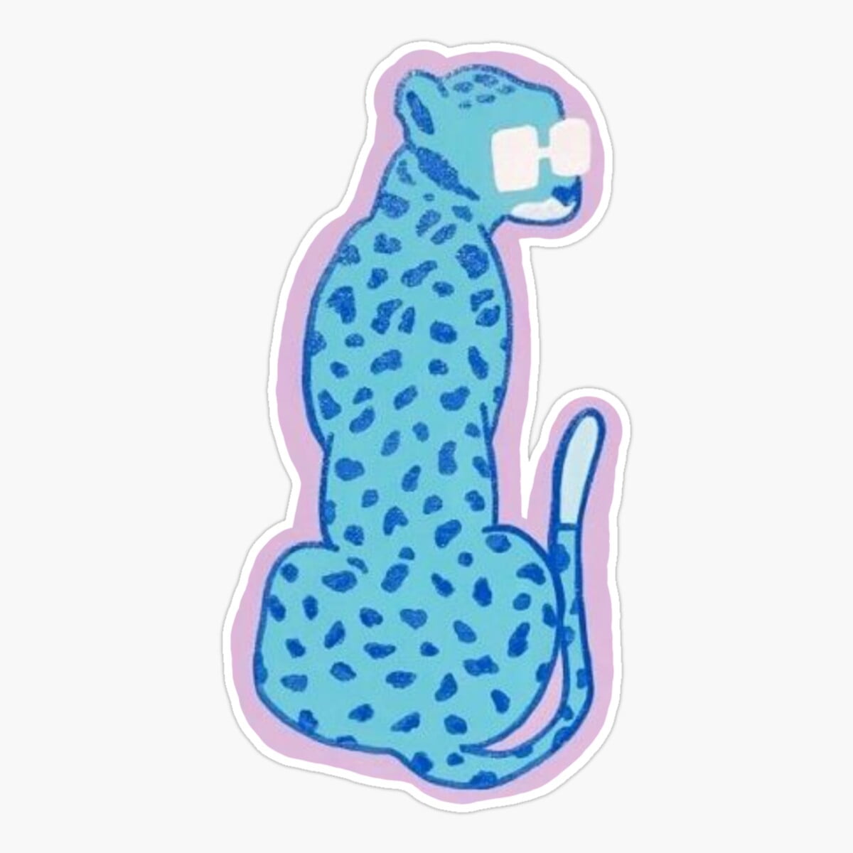 Onim Preppy Cheetah Sticker, Phone Decal Water Bottle Stickers Car ...