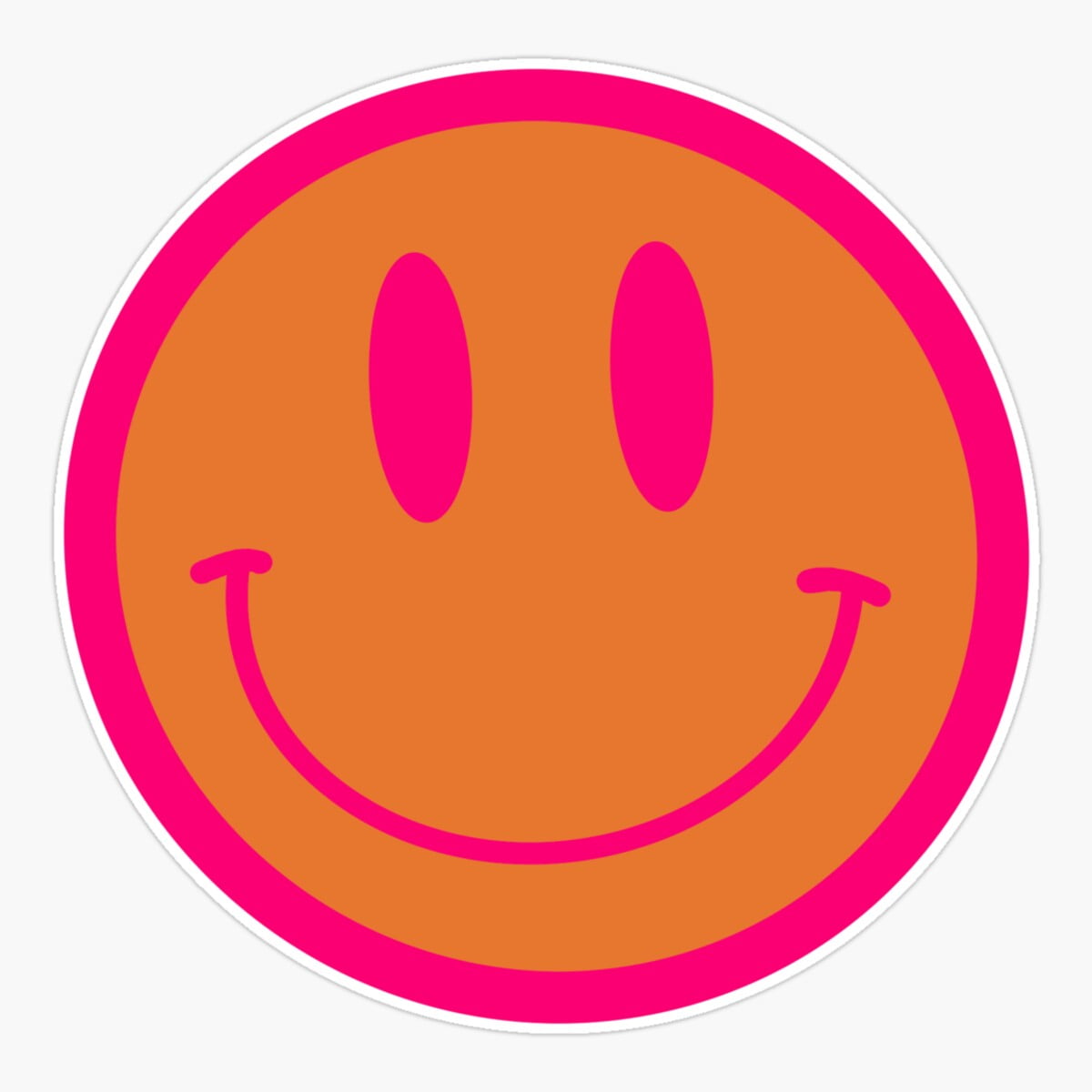 Onim Preppy Smiley Face Sticker, Phone Decal Water Bottle Stickers Car ...