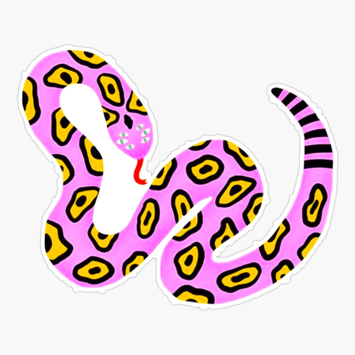 Onim Preppy Snake Sticker, Phone Decal Water Bottle Stickers Car Decals ...