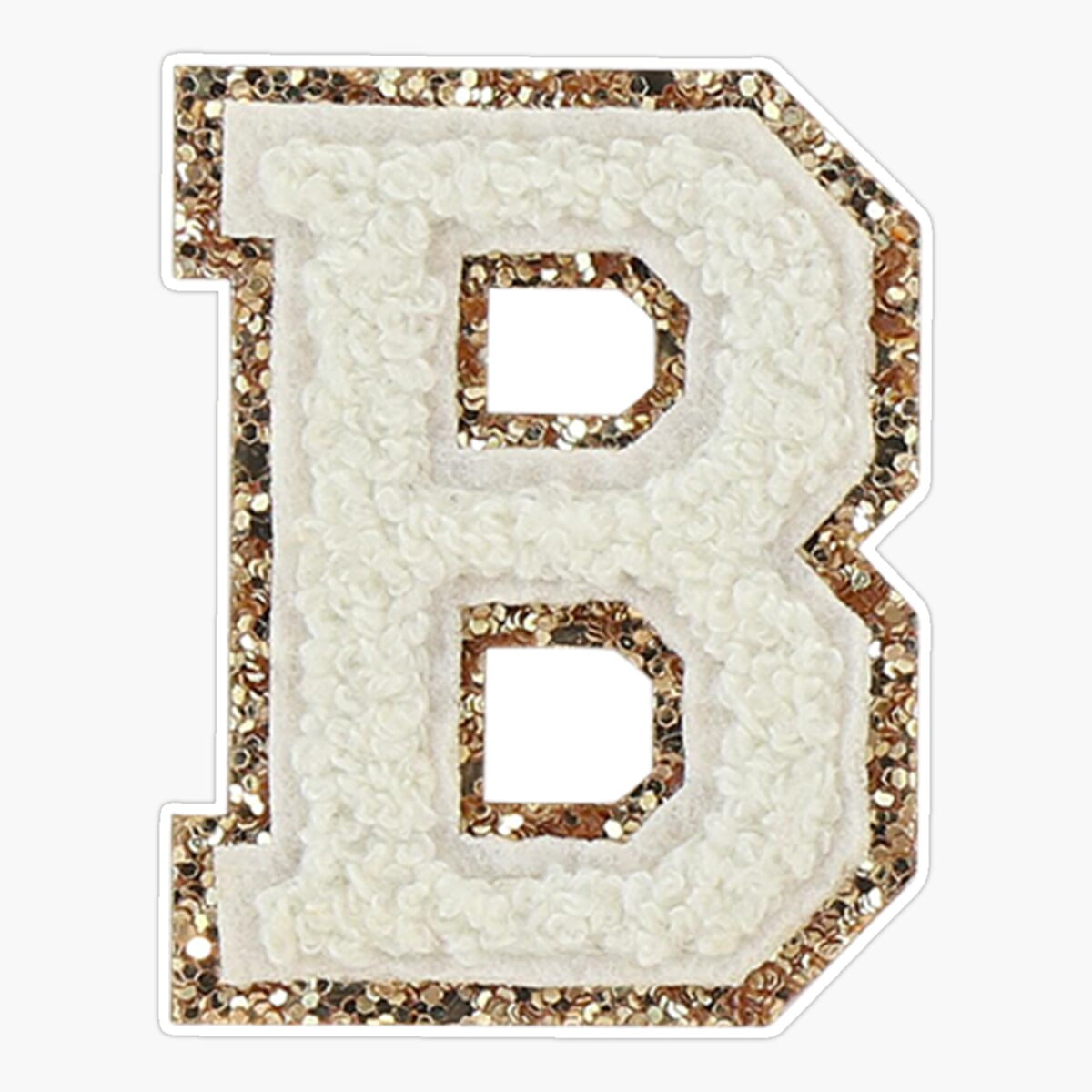 Onim Preppy White Varsity Letter B Sticker, Phone Decal Water Bottle ...