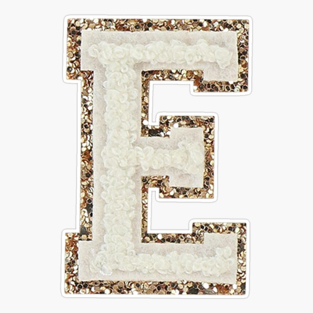 Onim Preppy White Varsity Letter E Sticker, Phone Decal Water Bottle ...