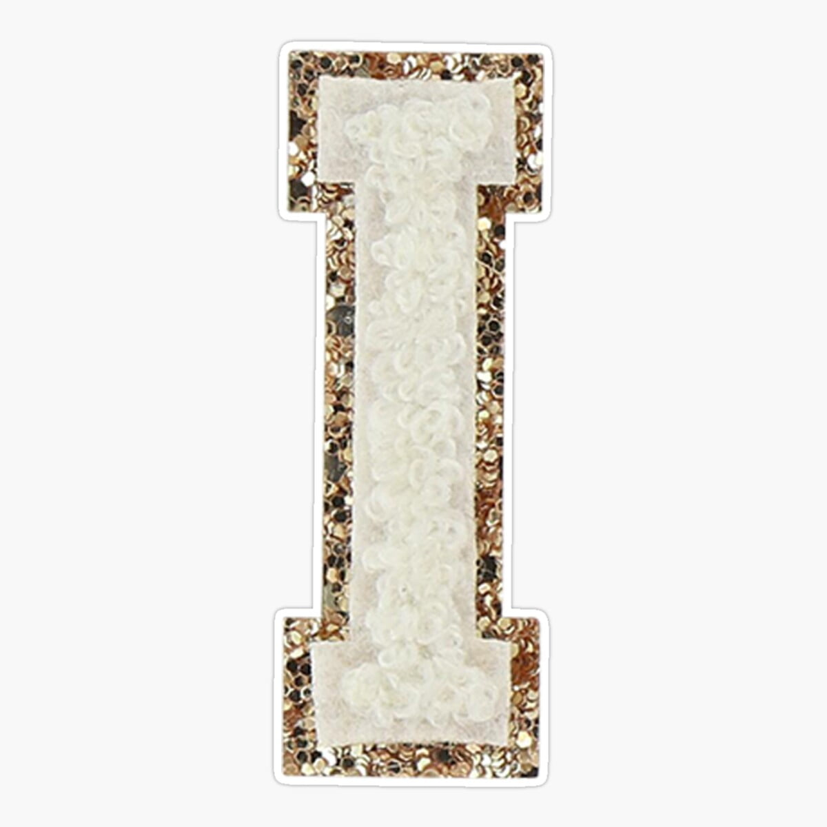 Onim Preppy White Varsity Letter I Sticker, Phone Decal Water Bottle ...