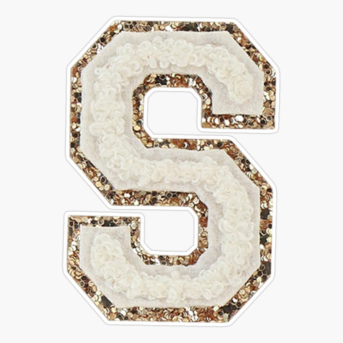 Onim Preppy White Varsity Letter S Sticker, Phone Decal Water Bottle ...