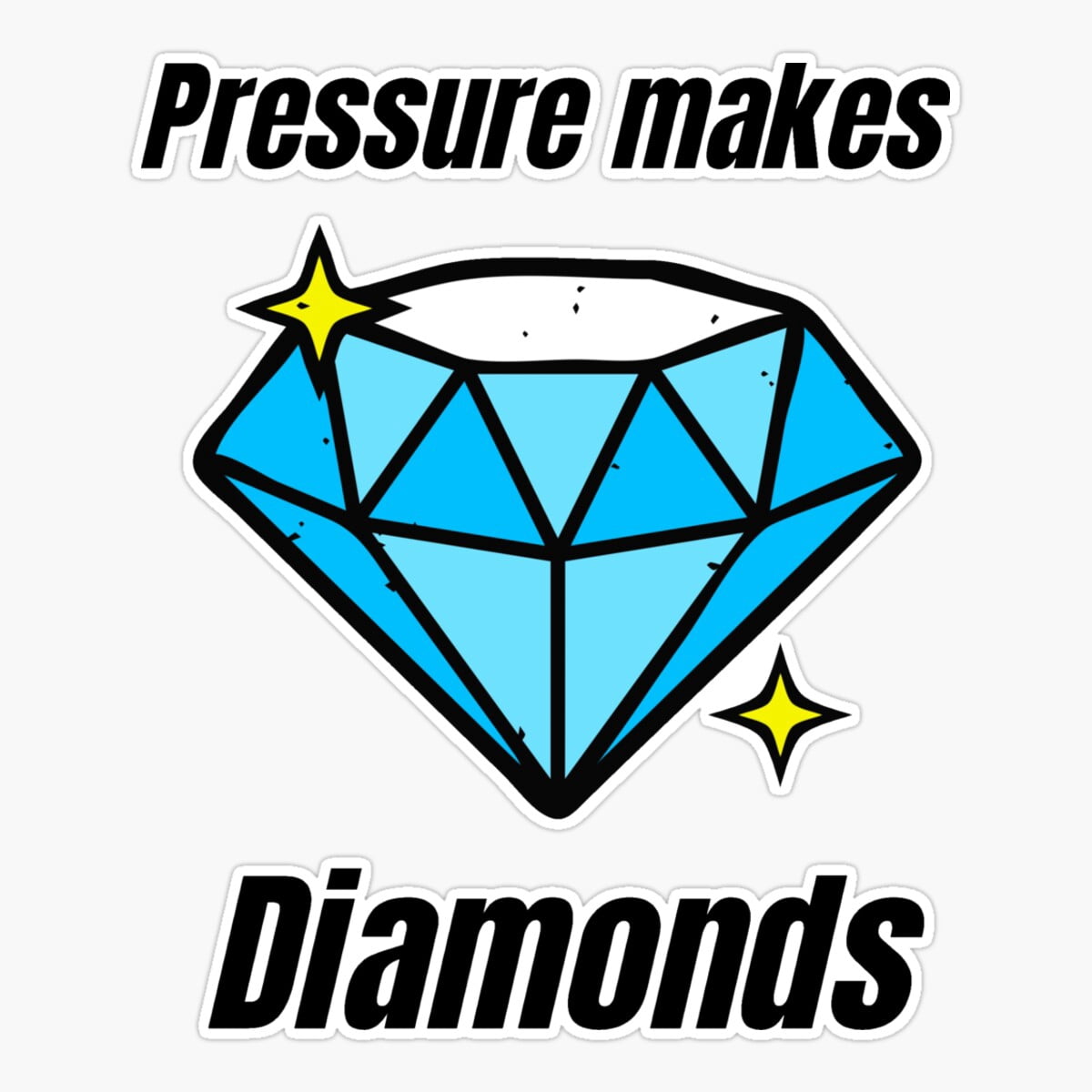 Onim Pressure Makes Diamonds Sticker, Phone Decal Water Bottle Stickers ...
