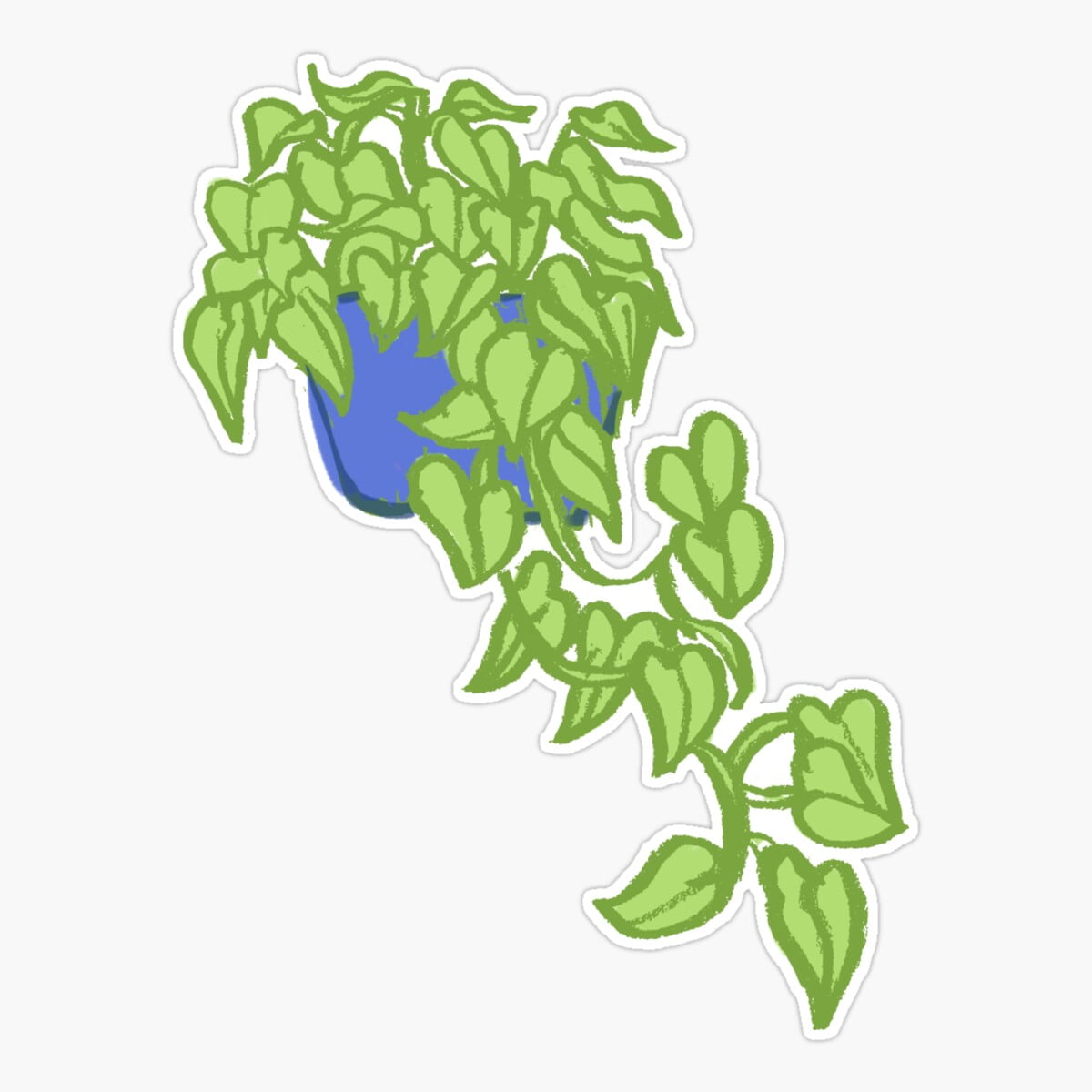 Onim Pretty Pothos Plant Sticker, Phone Decal Water Bottle Stickers Car ...