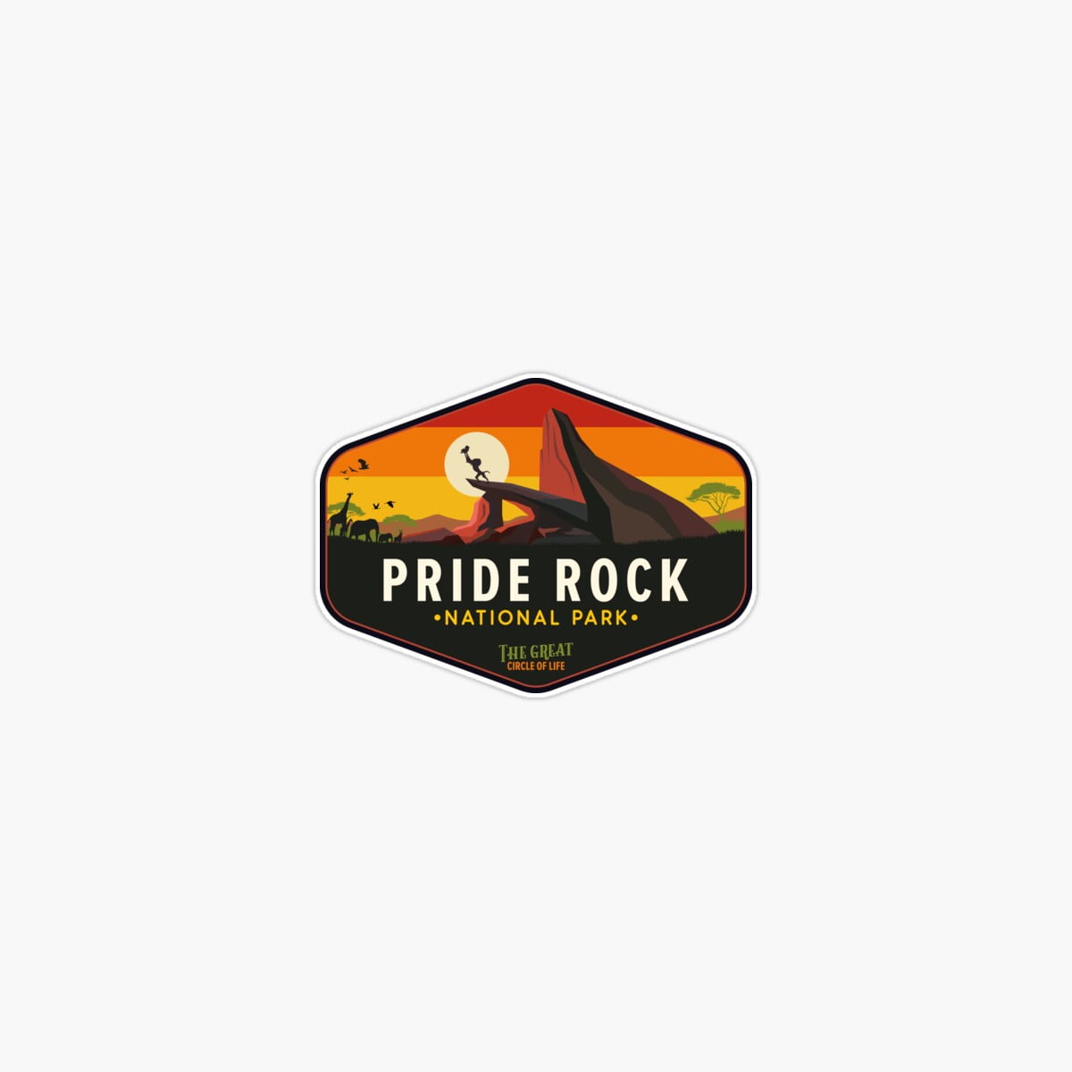 Onim Pride Rock National Park Sticker - Walmart.com