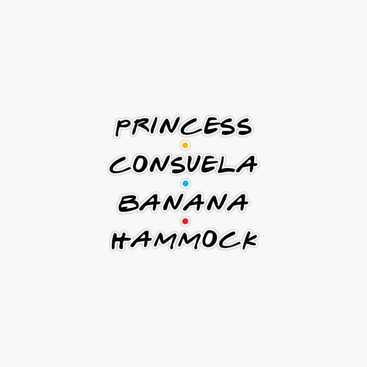 Onim Princess Consuela Banana Hammock Sticker - Walmart.com