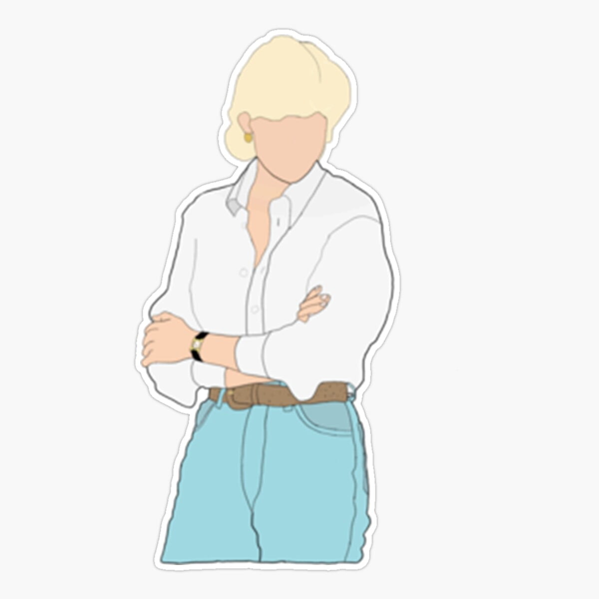 Onim Princess Diana Fan Art Sticker, Phone Decal Water Bottle Stickers ...