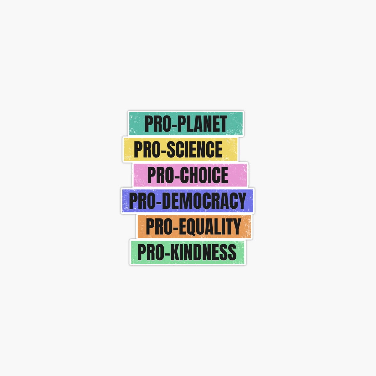 Onim Pro-Planet, Pro-Science, Pro-Democracy Sticker, Phone Decal Water ...