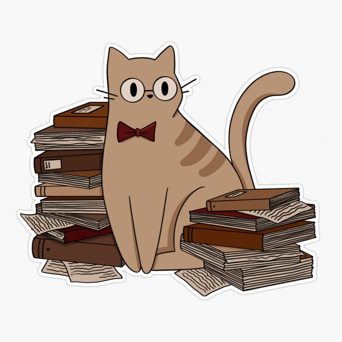 Onim Professor Cat Sticker, Phone Decal Water Bottle Stickers Car ...