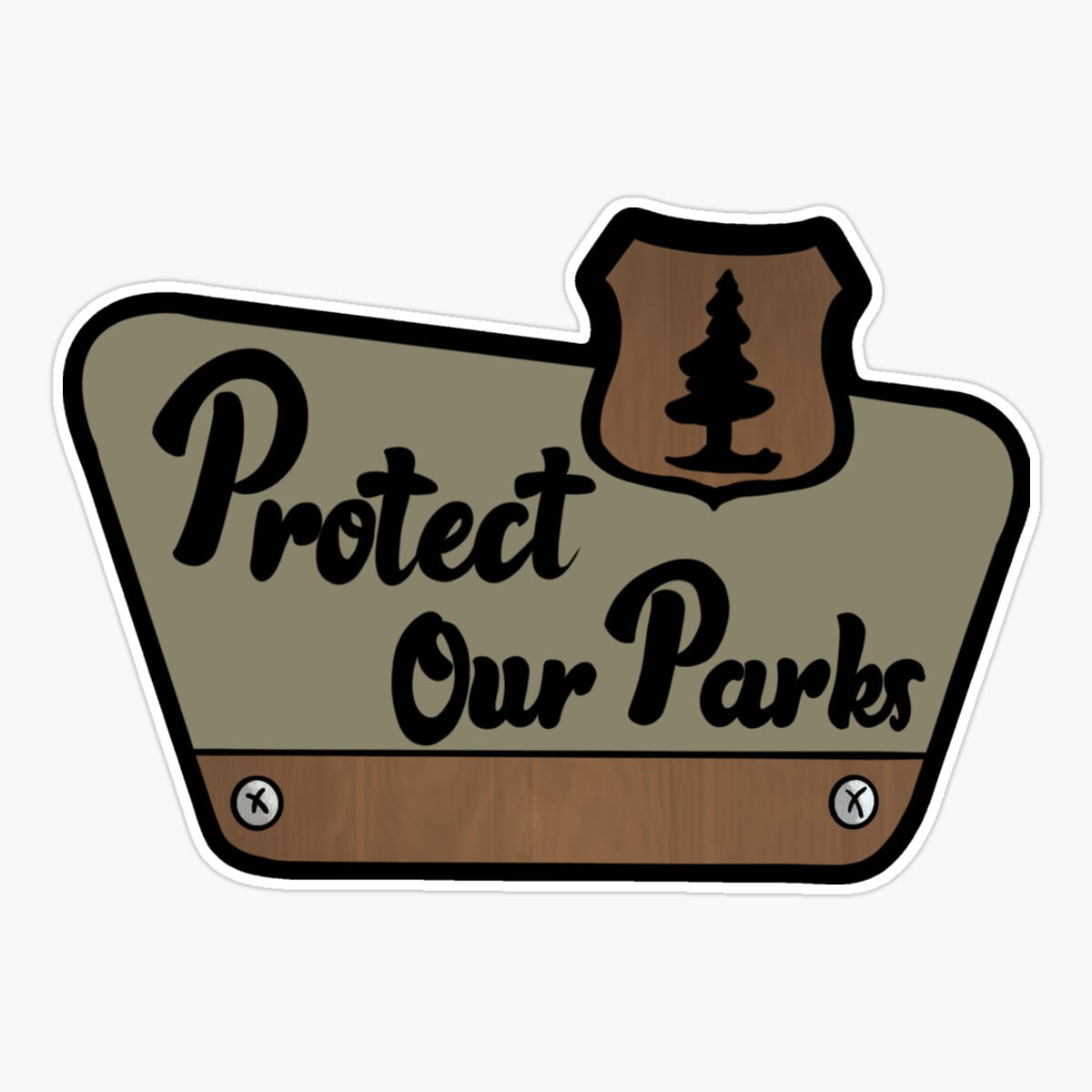 Onim Protect Our Parks Sticker, Phone Decal Water Bottle Stickers Car ...