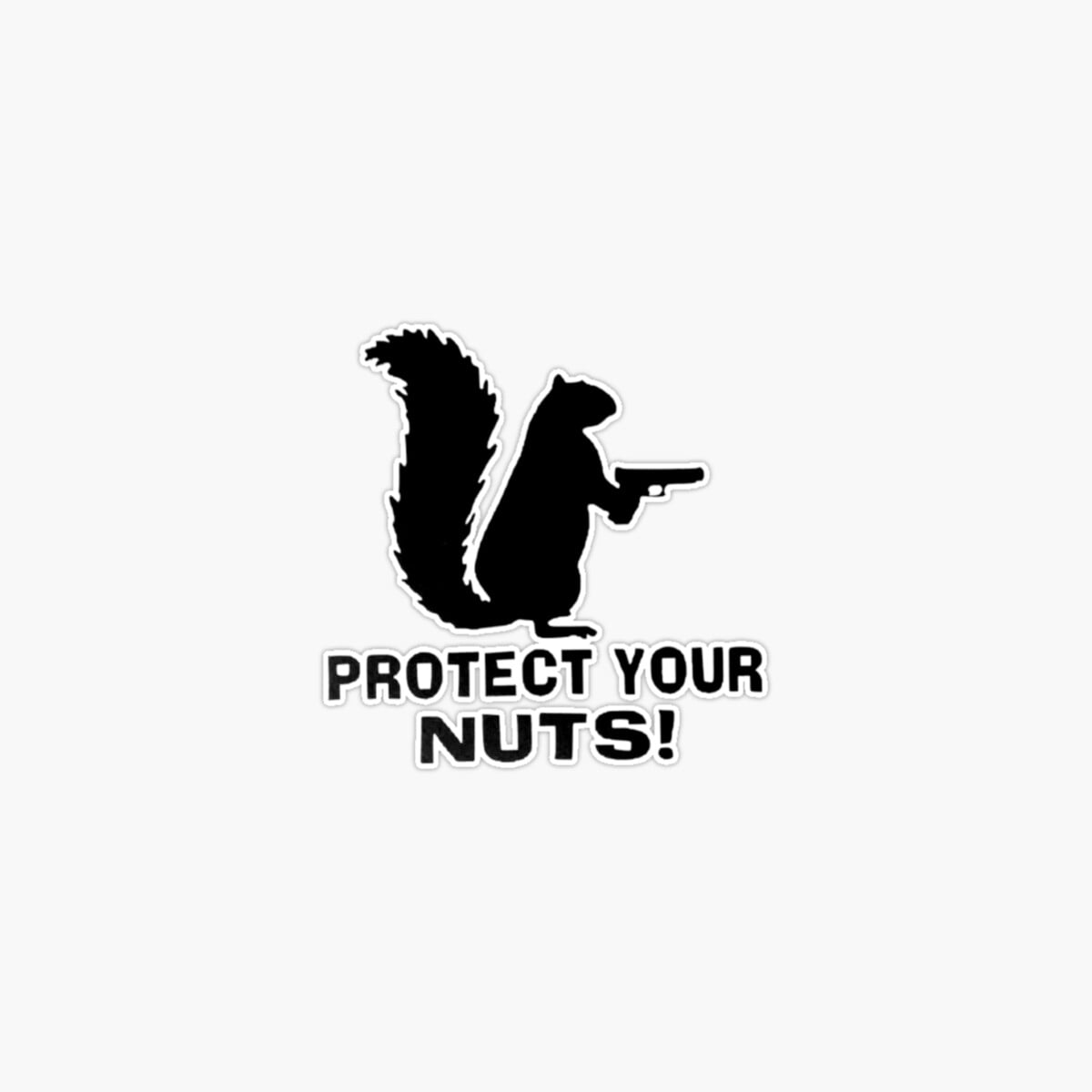 Onim Protect Your Nuts -Squirrel Logo Sticker, Phone Decal Water Bottle ...