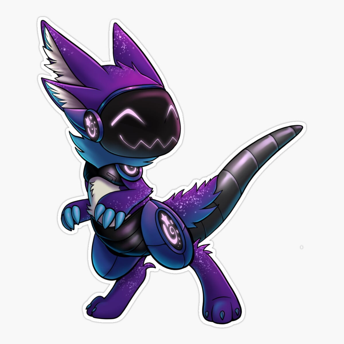 Onim Protogen Chibi Sticker, Phone Decal Water Bottle Stickers Car ...