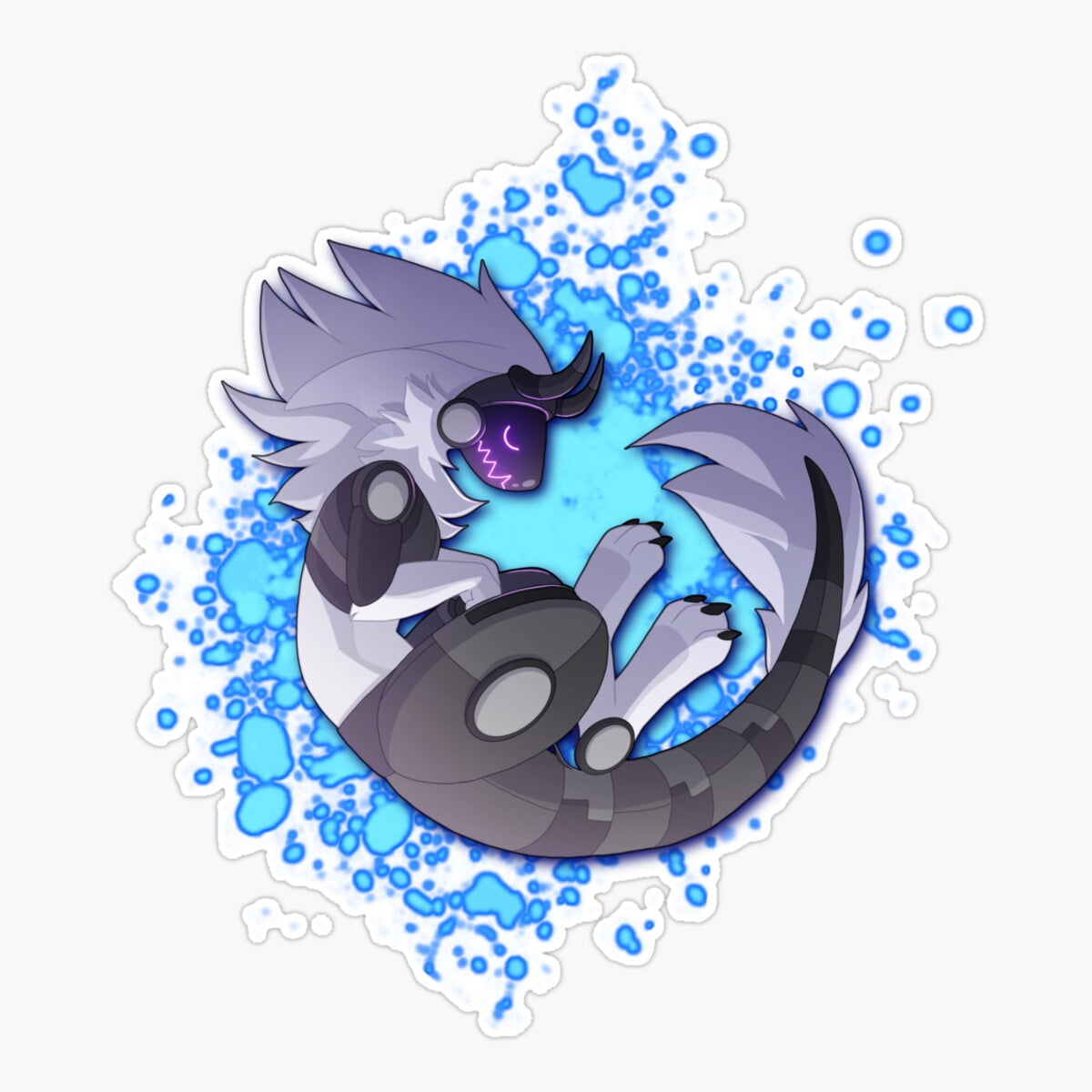 Onim Protogen Sticker, Phone Decal Water Bottle Stickers Car Decals ...