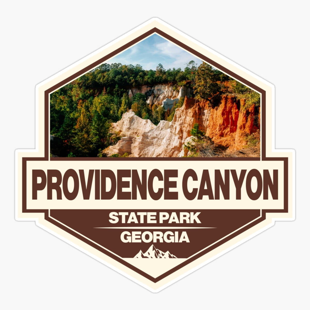 Onim Providence Canyon State Park Georgia Travel Art Badge Sticker ...