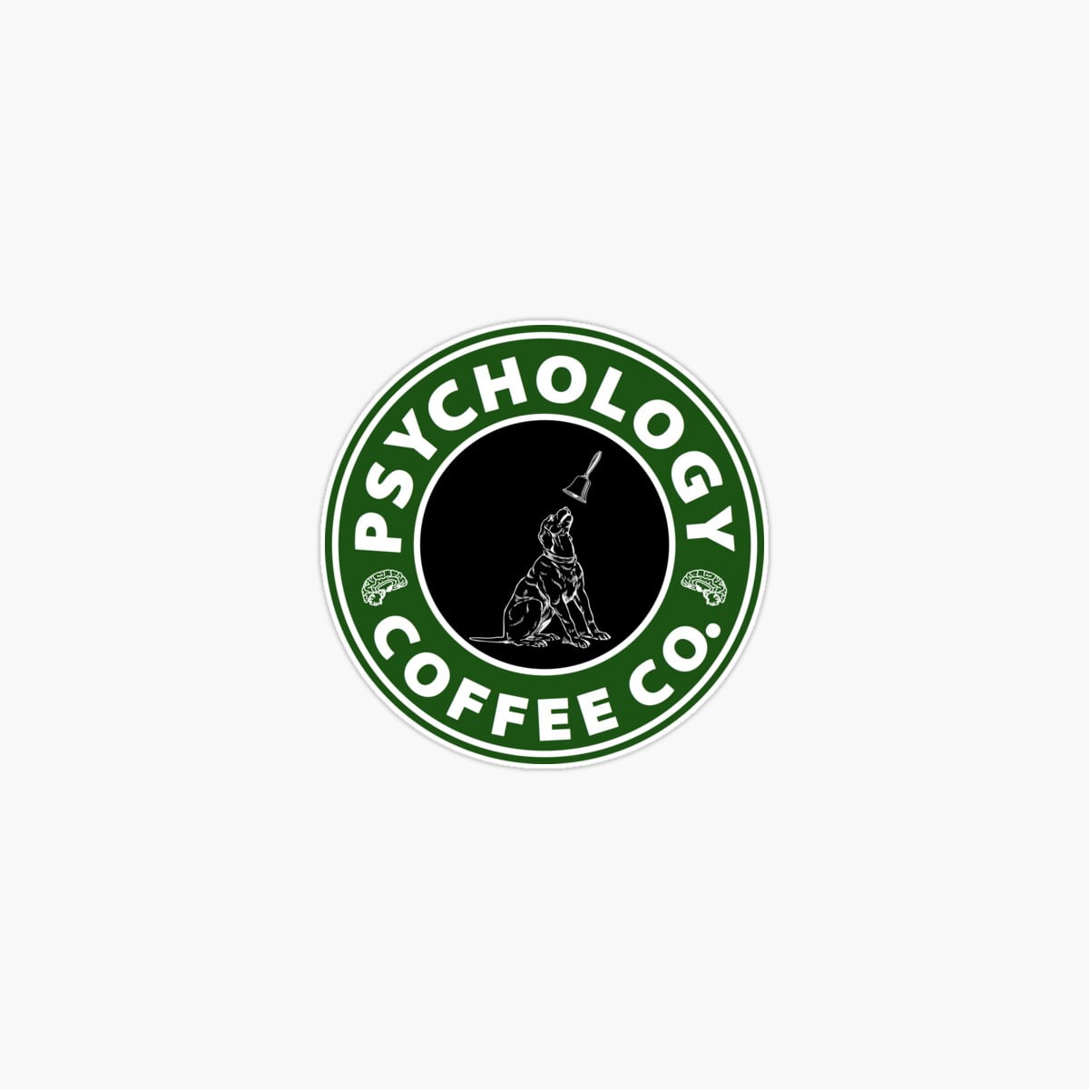 Onim Psychology Coffee Co. (Pavlov) Sticker, Phone Decal Water Bottle ...