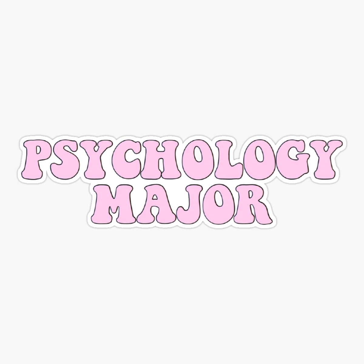 Onim Psychology Major - Pink Sticker, Phone Decal Water Bottle Stickers ...