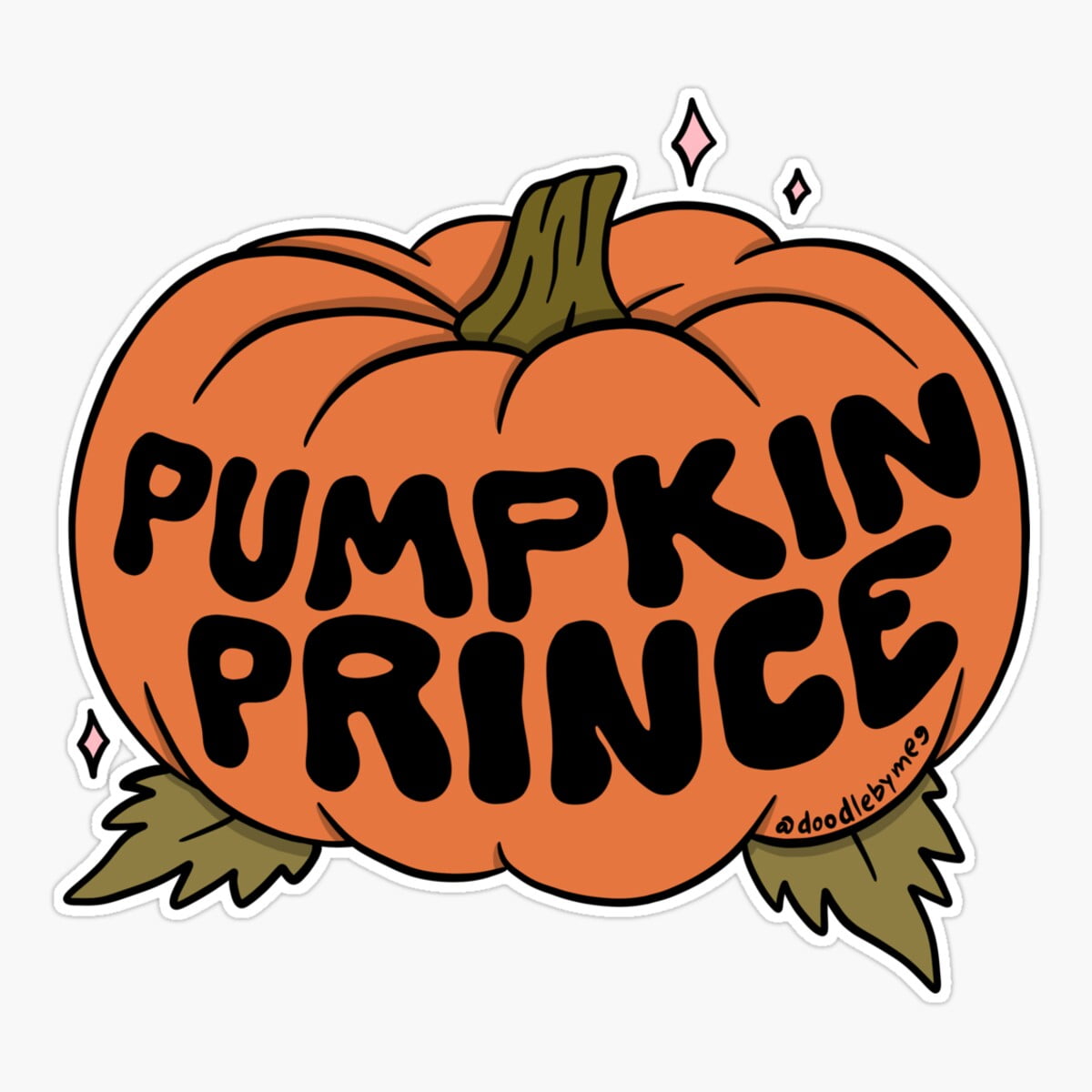 Onim Pumpkin Prince Sticker, Phone Decal Water Bottle Stickers Car ...
