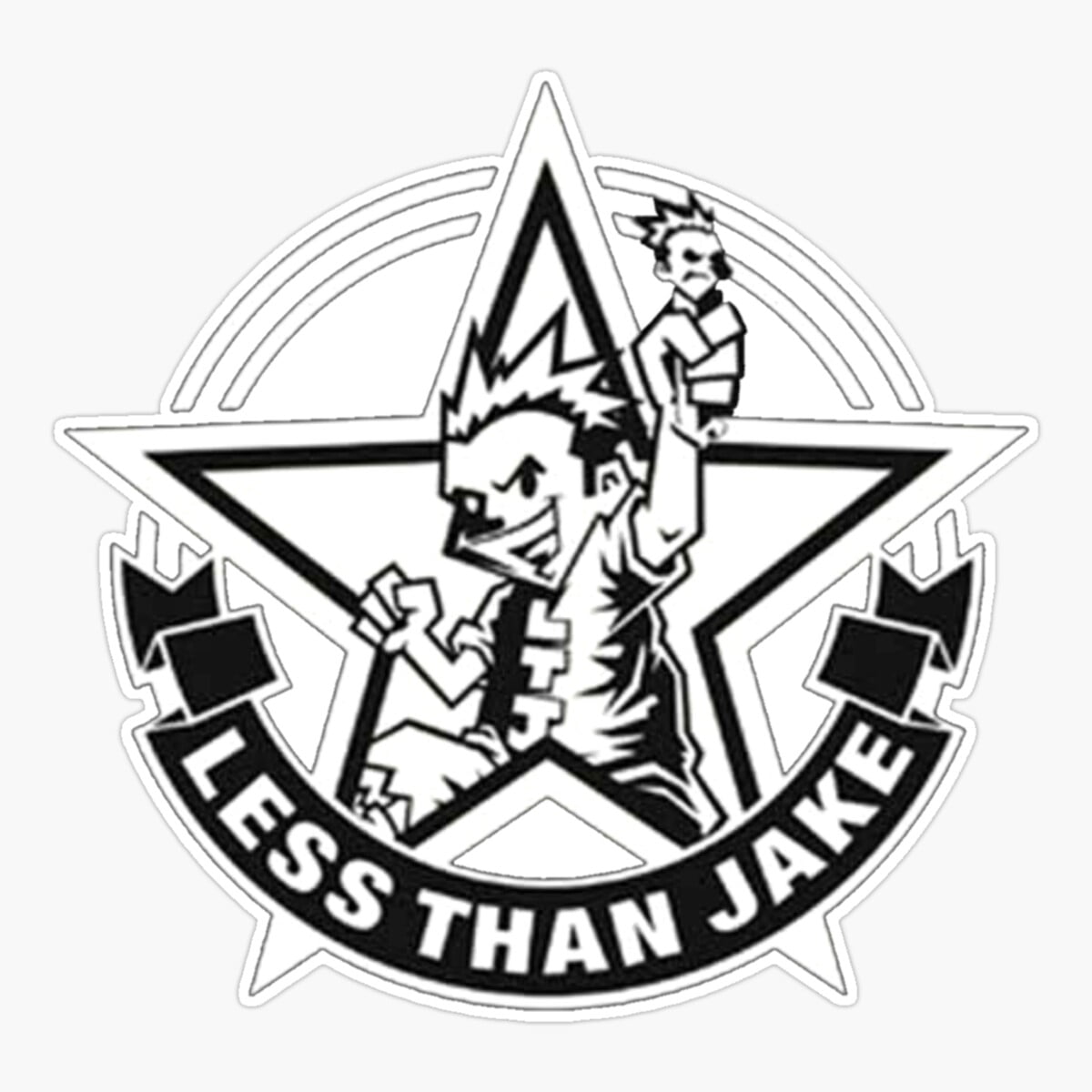 Onim Punk Band Music Best Logo Less Than Jake Gajiumr Best Logo Sticker ...