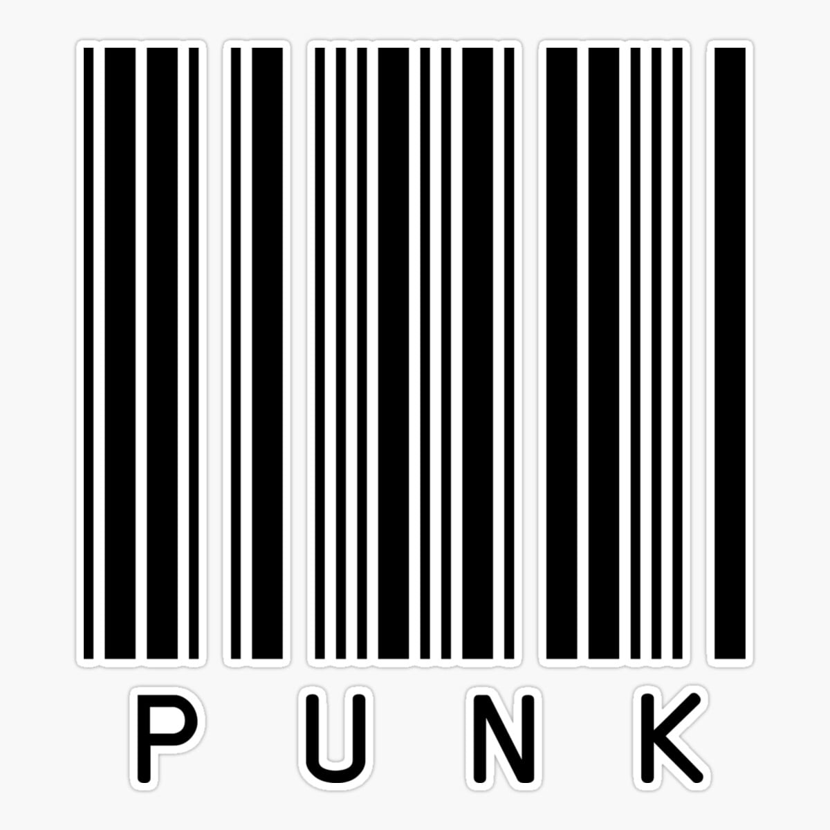 Onim Punk Barcode Sticker, Phone Decal Water Bottle Stickers Car Decals ...
