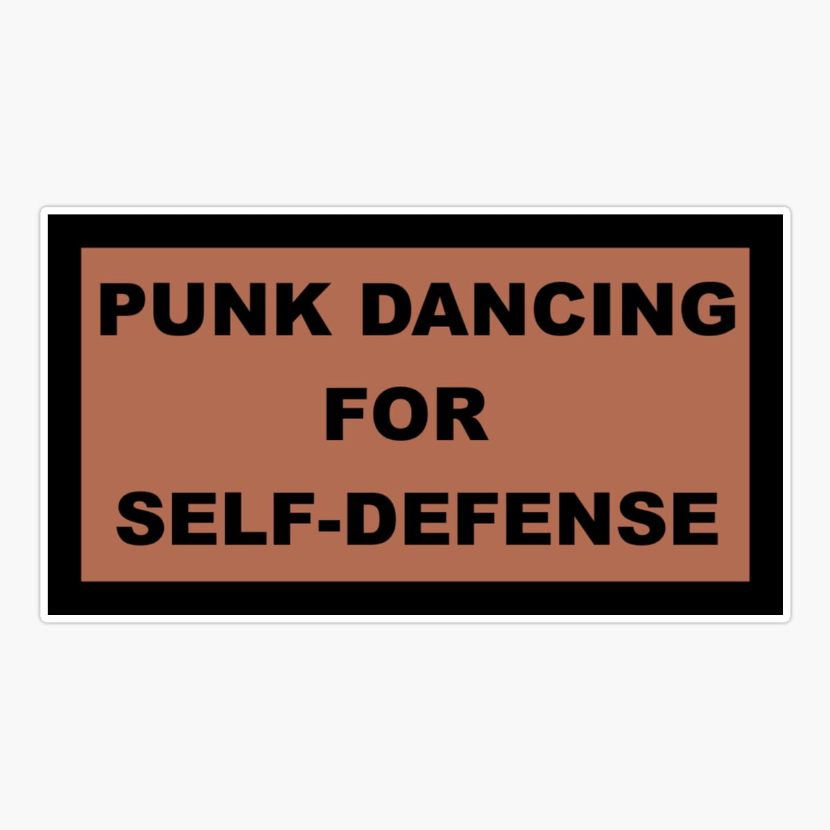 Onim Punk Dancing For Self-Defense Sticker, Phone Decal Water Bottle ...