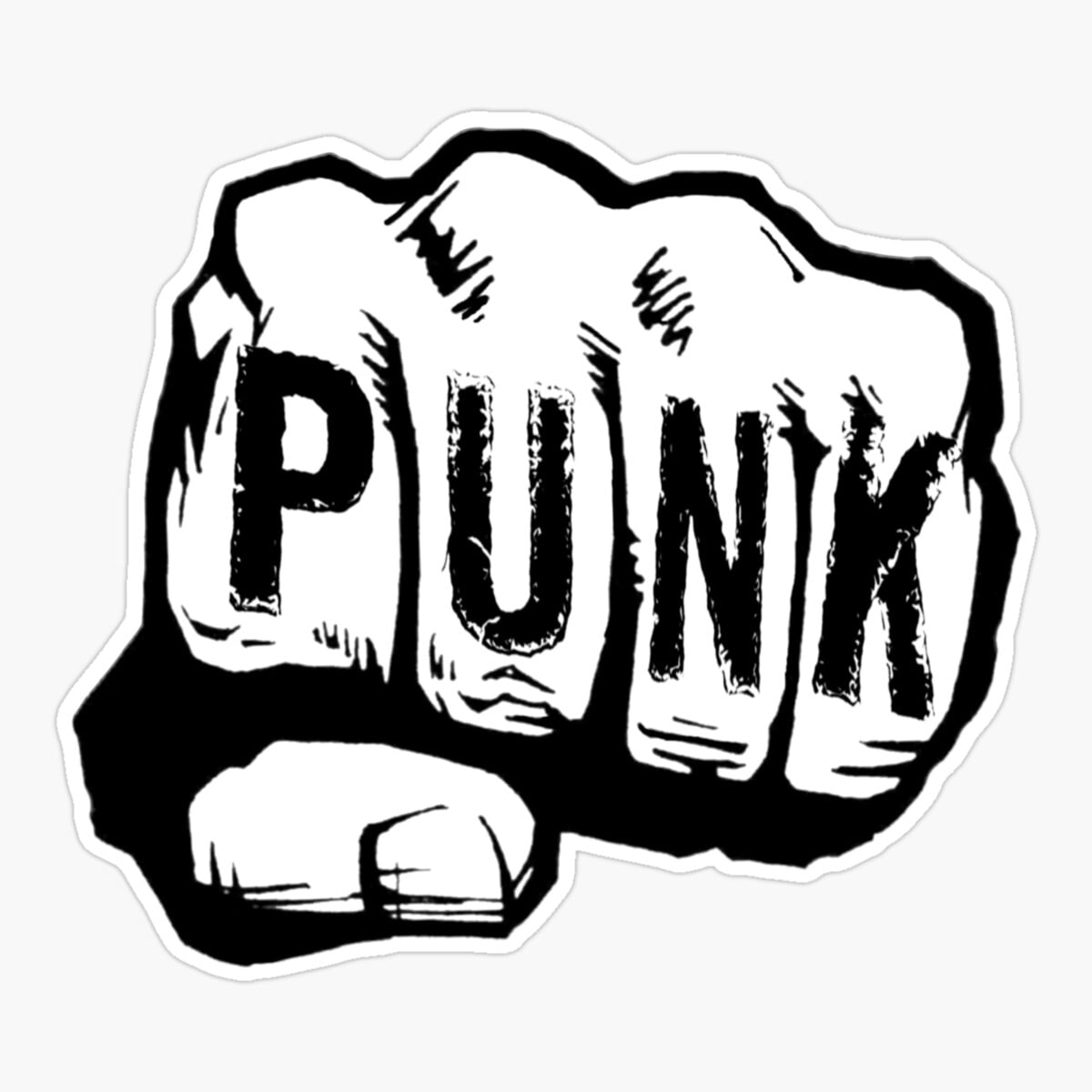 Onim Punk Fist Sticker, Phone Decal Water Bottle Stickers Car Decals ...