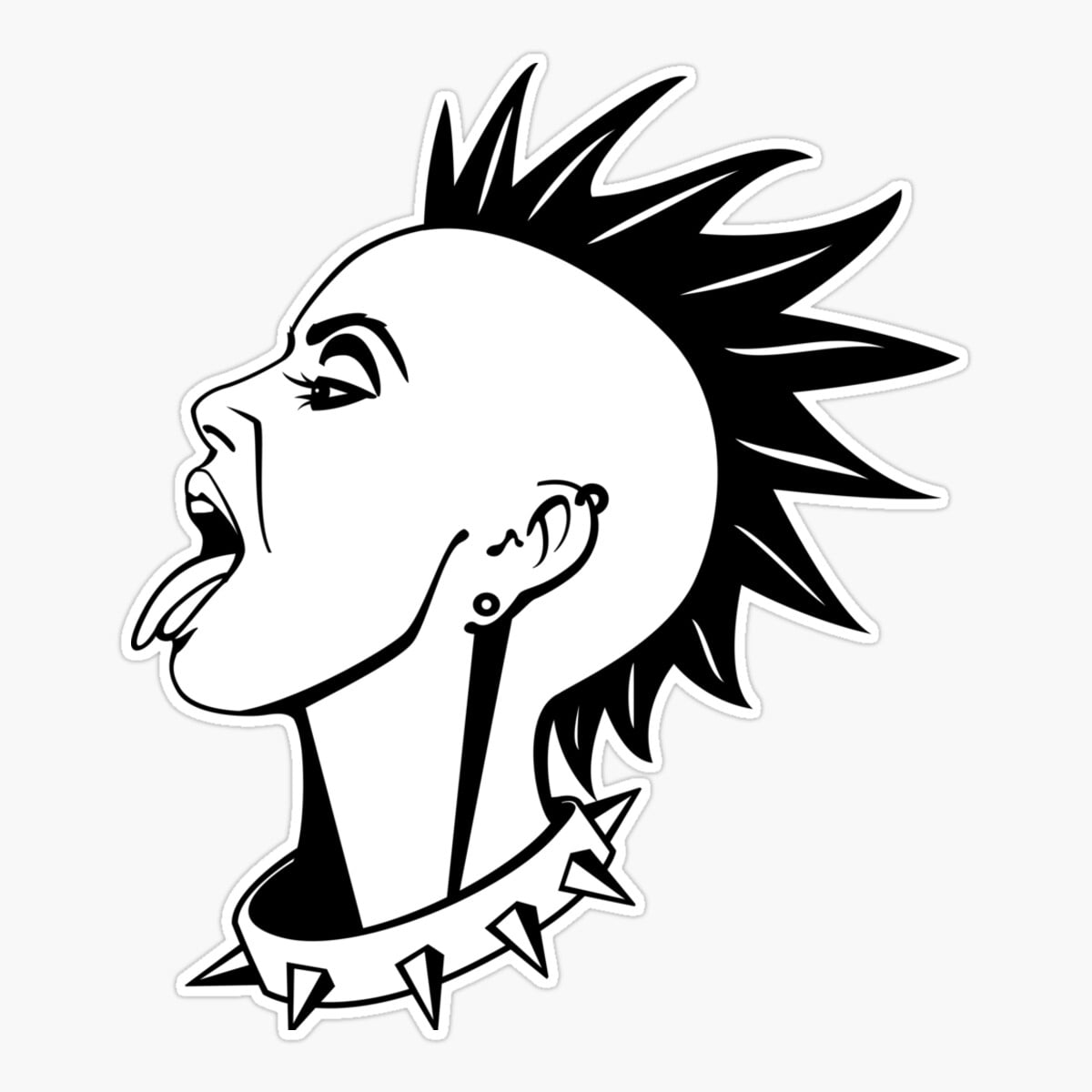 Onim Punk Girl Sticker, Phone Decal Water Bottle Stickers Car Decals ...