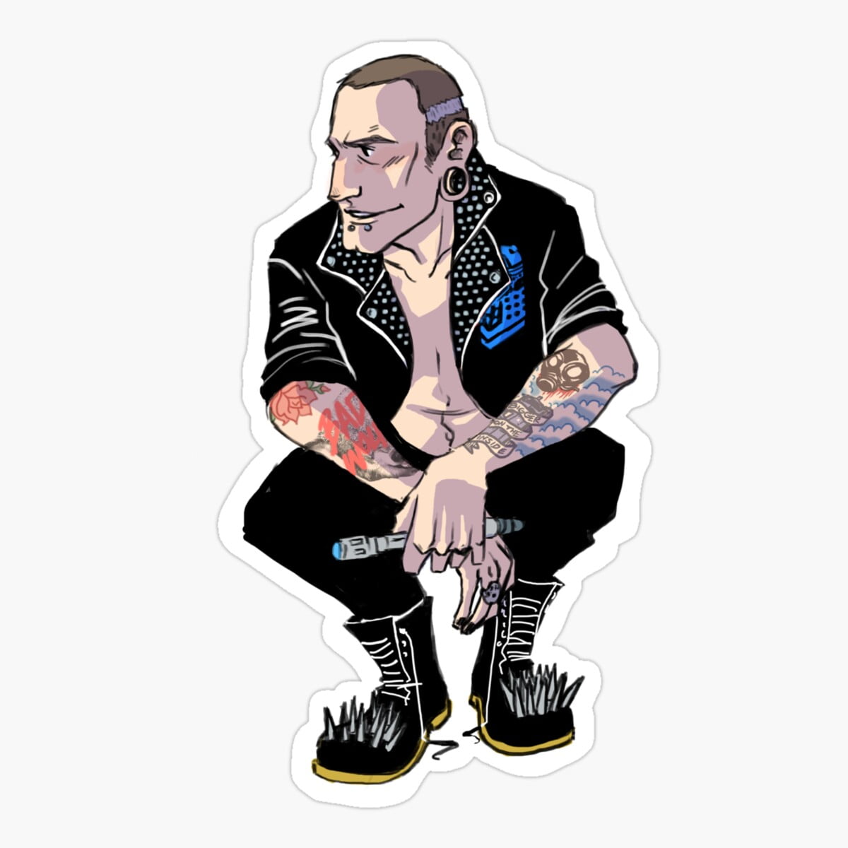 Onim Punk Nine Sticker, Phone Decal Water Bottle Stickers Car Decals ...