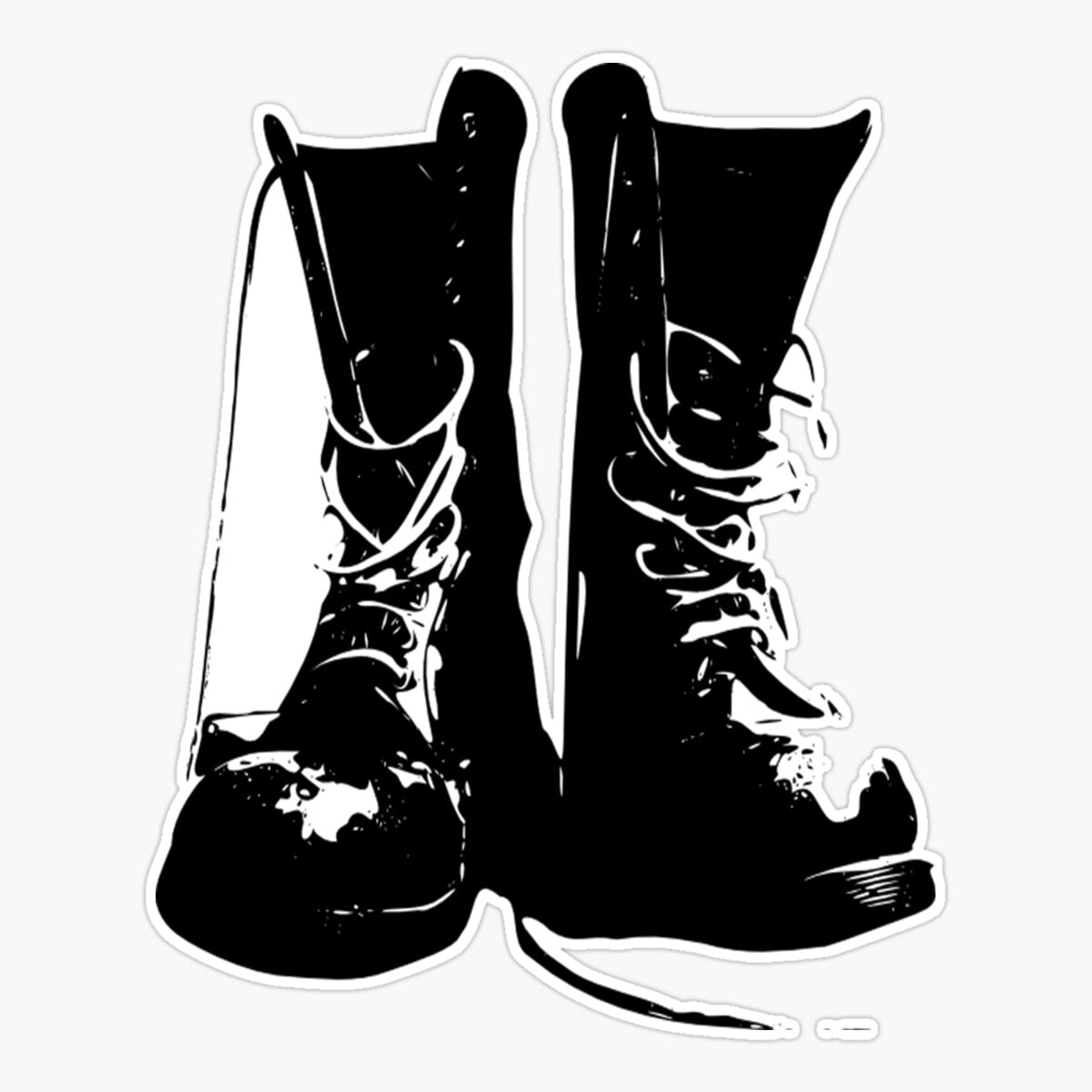 Onim Punk Rock Combat Boots Doc Martens Sticker, Phone Decal Water ...