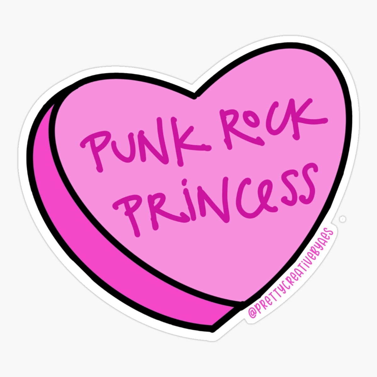 Onim Punk Rock Princess Valentine Heart Sticker, Phone Decal Water ...
