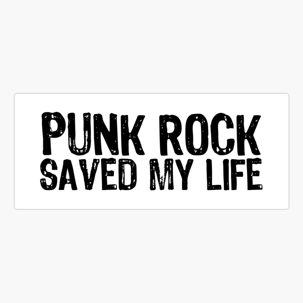Onim Punk Rock Saved My Life Sticker, Phone Decal Water Bottle Stickers ...