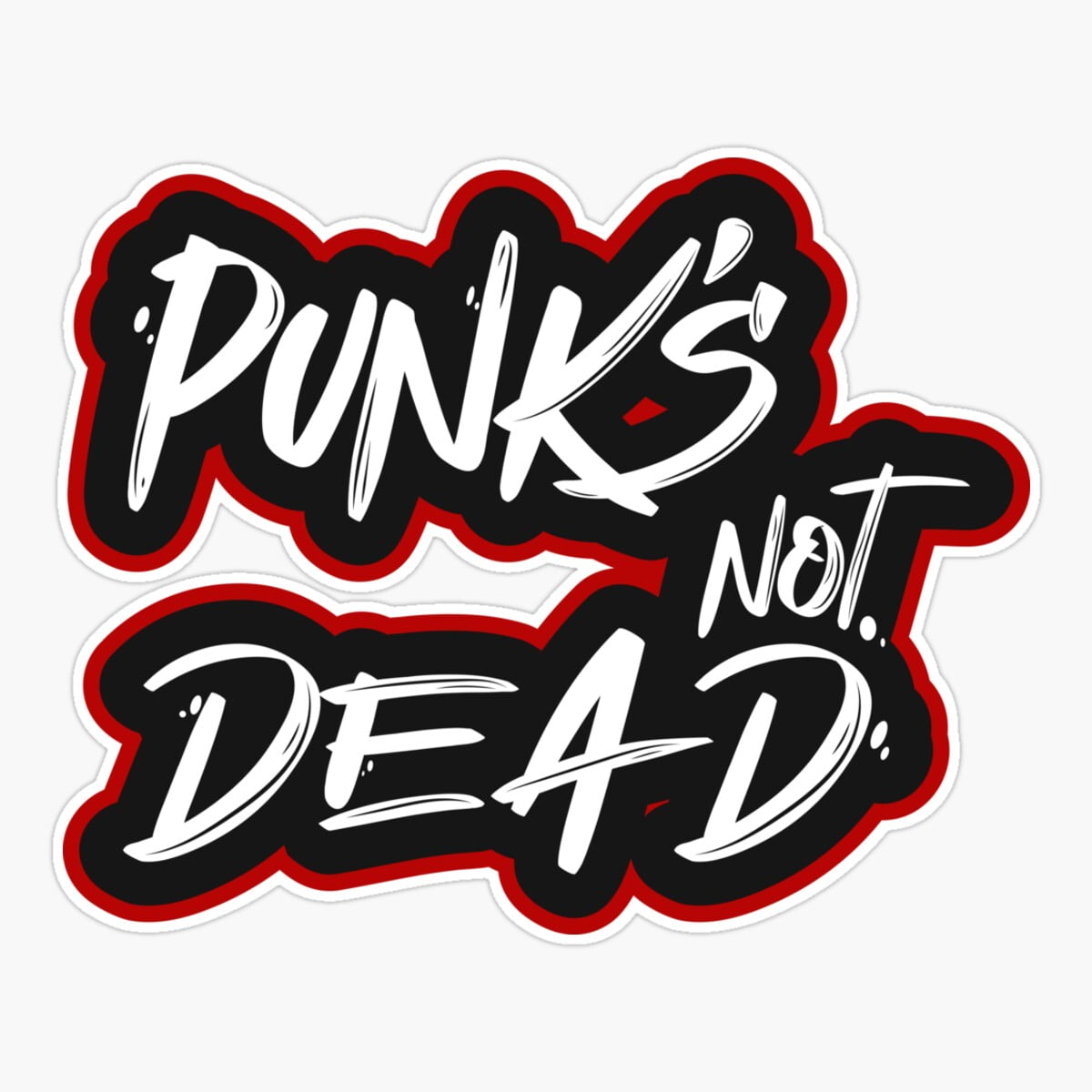 Onim Punk'S Not Dead Sticker, Phone Decal Water Bottle Stickers Car ...