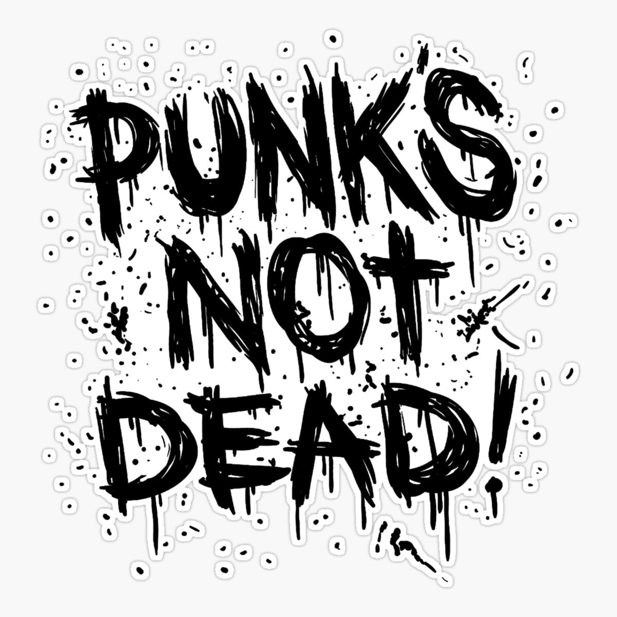 Onim Punk'S Not Dead Sticker, Phone Decal Water Bottle Stickers Car ...