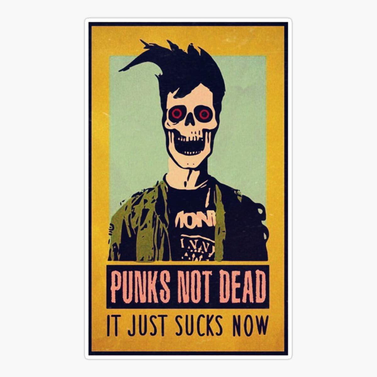 Onim Punks Not Dead - It Just Sucks Now Sticker, Phone Decal Water ...