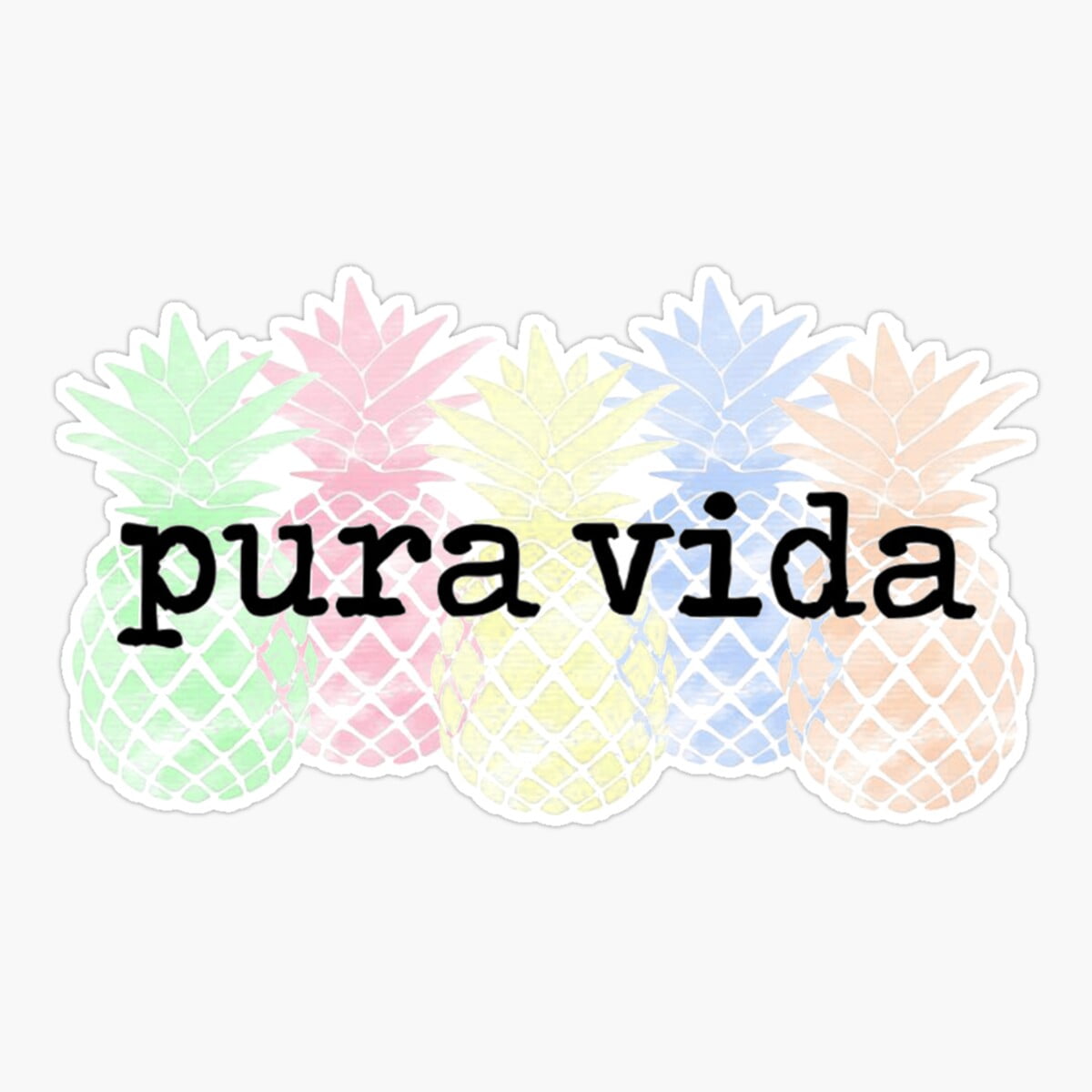 Onim Pura Vida Sticker, Phone Decal Water Bottle Stickers Car Decals ...
