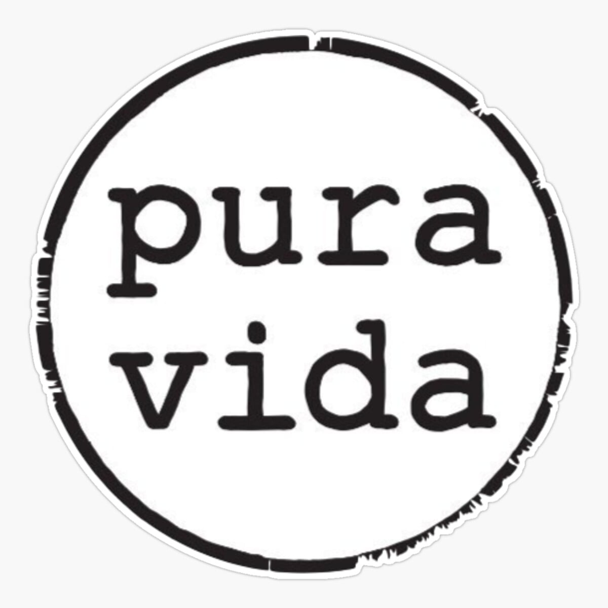 Onim Pura Vida Sticker Sticker, Phone Decal Water Bottle Stickers Car ...