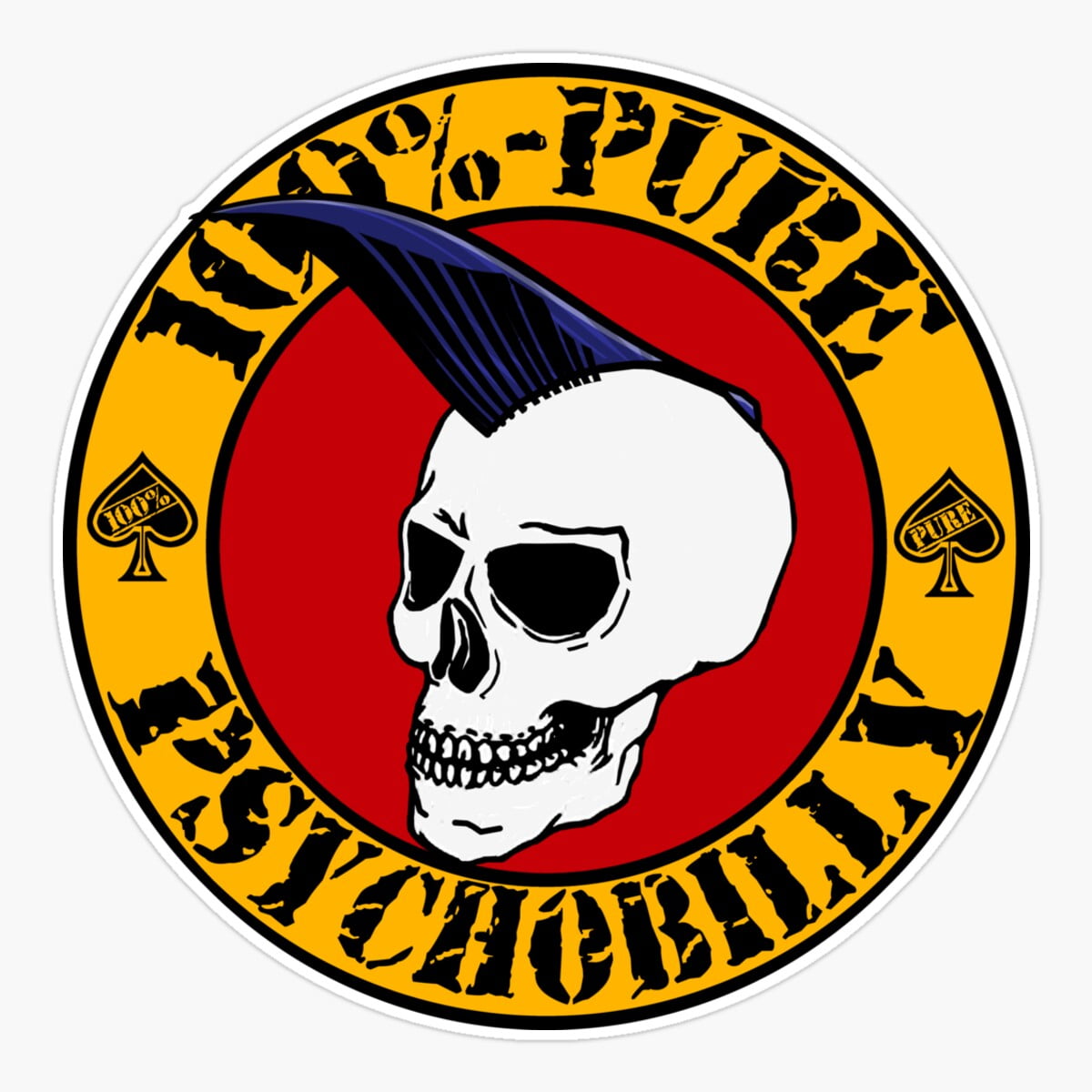 Onim Pure Psychobilly Sticker, Phone Decal Water Bottle Stickers Car ...