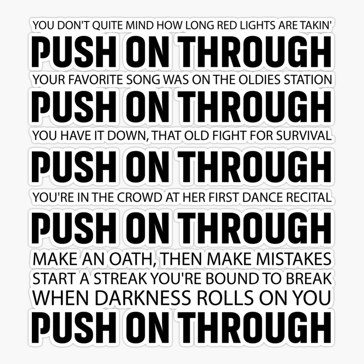 Onim Push On Through Sticker, Phone Decal Water Bottle Stickers Car ...