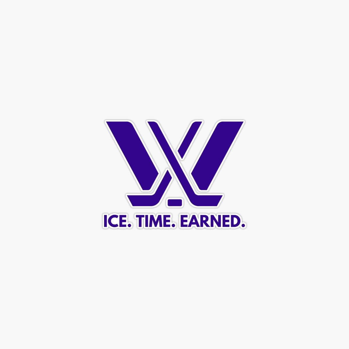 Onim Pwhl Ice Time Earned Purple 1 Sticker, Phone Decal Water Bottle ...