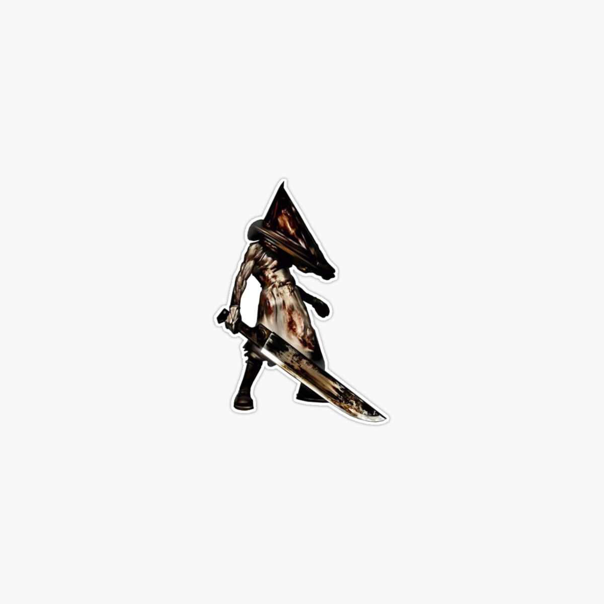 Onim Pyramid Head (Red Pyramid Thing) Sticker, Phone Decal Water Bottle ...