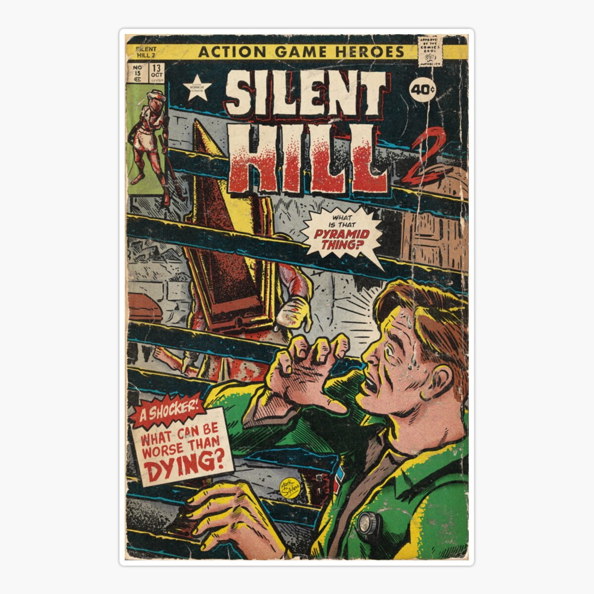 Onim Pyramid Thing! Comic Book Cover Fan Art Sticker, Phone Decal Water ...