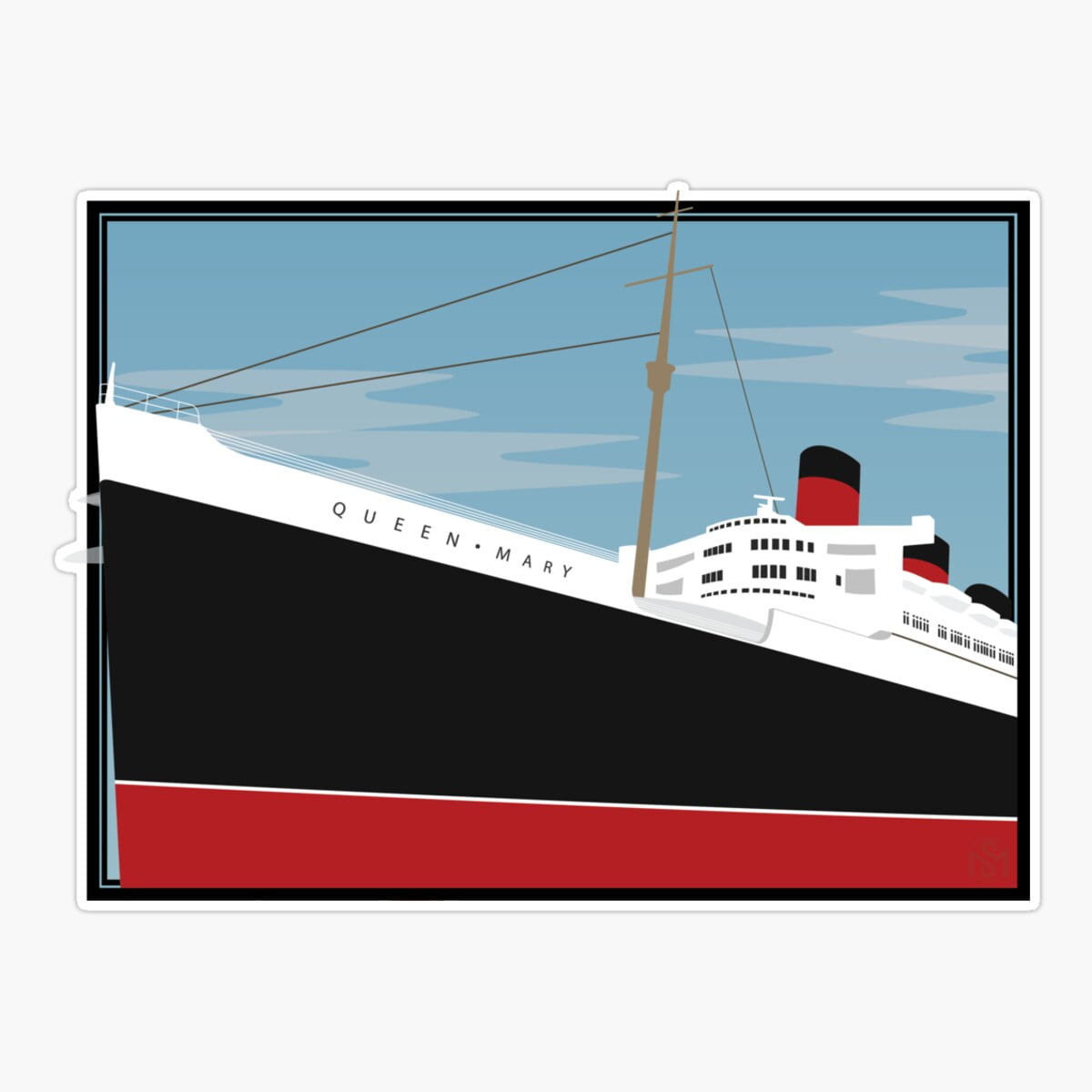 Onim Queen Mary Sticker, Phone Decal Water Bottle Stickers Car Decals ...