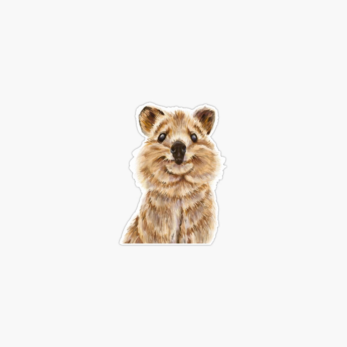 Onim Quokka, The Happiest Wildlife On Earth Sticker, Phone Decal Water ...