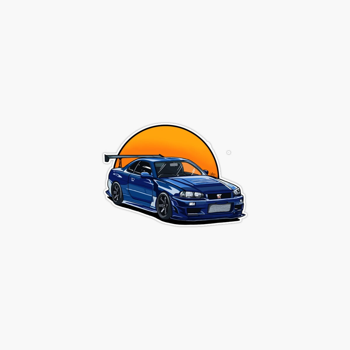 Onim R34 Gtr Sticker, Phone Decal Water Bottle Stickers Car Decals ...